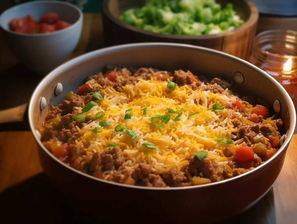One Pot Mexican Ground Beef and Rice - Mains - JeVibe Recipes