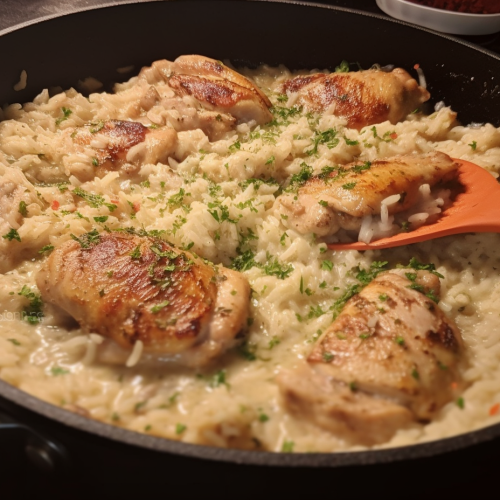 Garlic Parmesan Chicken and Rice - JeVibe Recipes