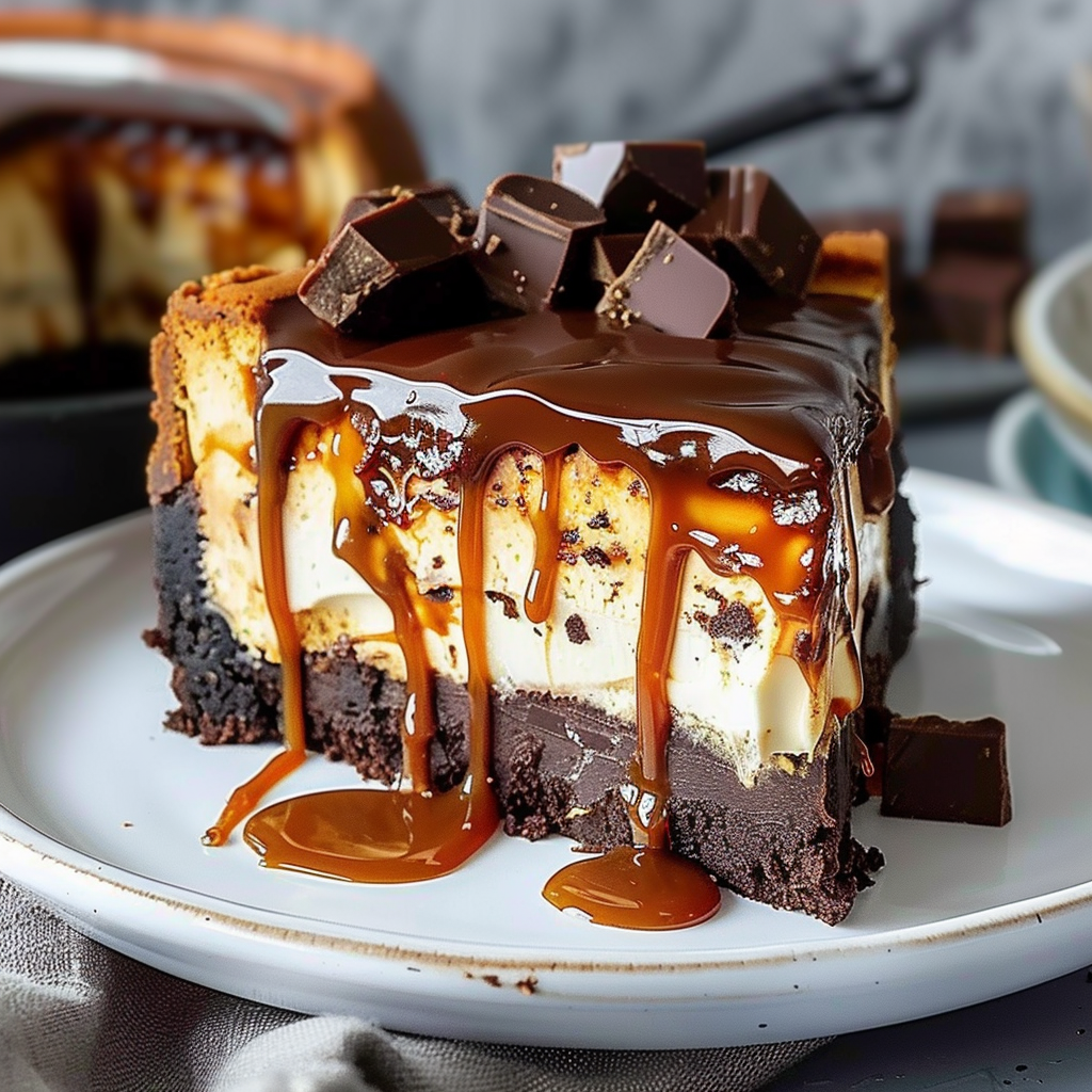 Caramel Brownie Cheesecake: A Decadent Dessert Delight - JeVibe Recipes